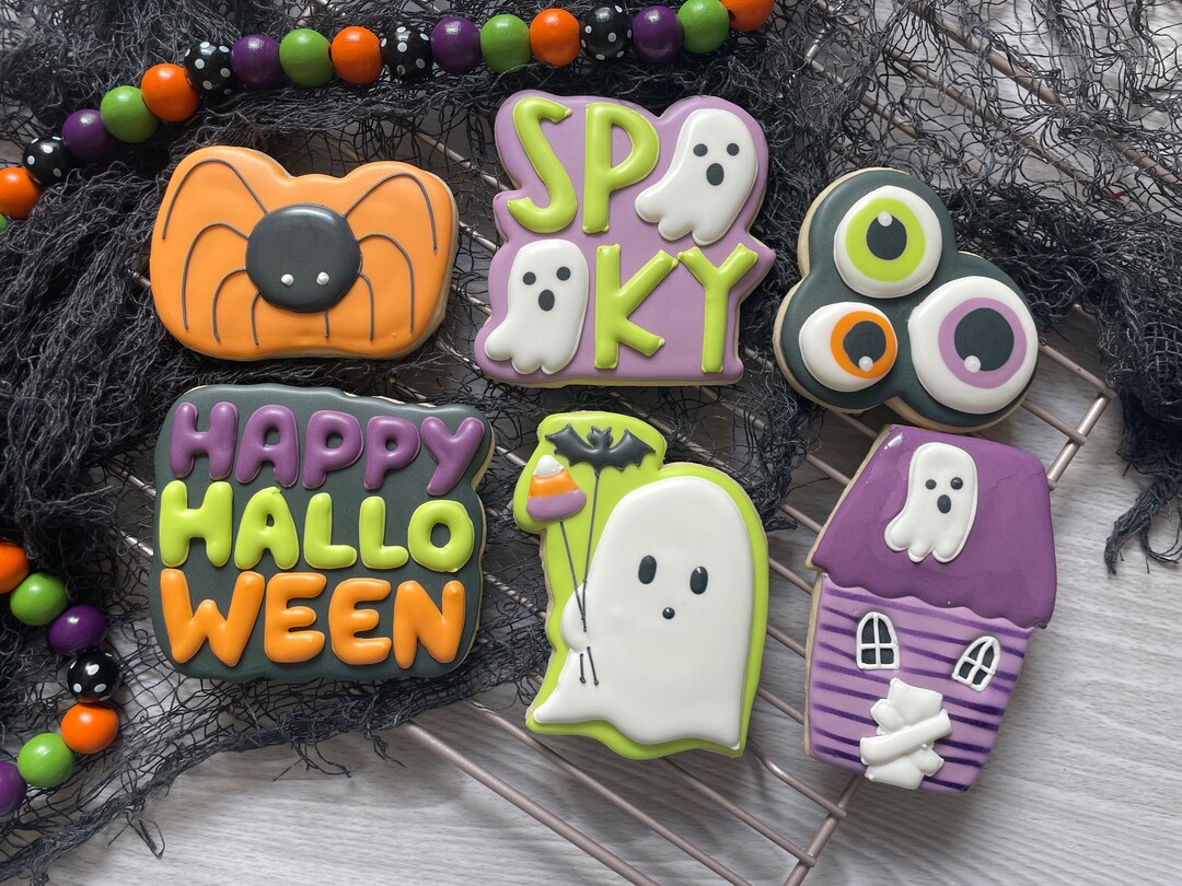 Halloween Sugar Cookies: Ghosts Eyeballs and Spiders Oh My - Etsy