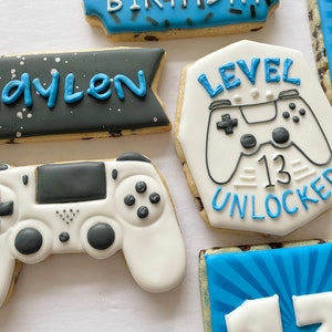 Custom Sugar Cookies: Level up Video Games Birthday Cookies - Etsy
