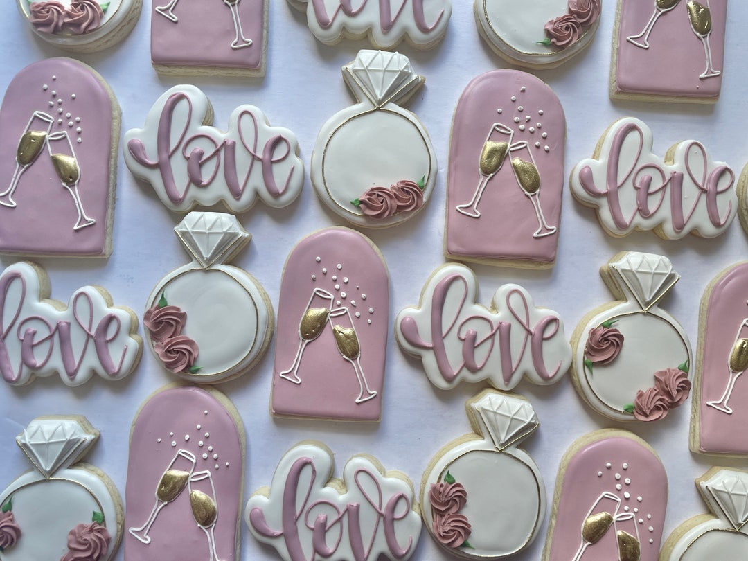 Cheers to Marriage Bridal Cookies: Custom Sugar Cookies - Etsy