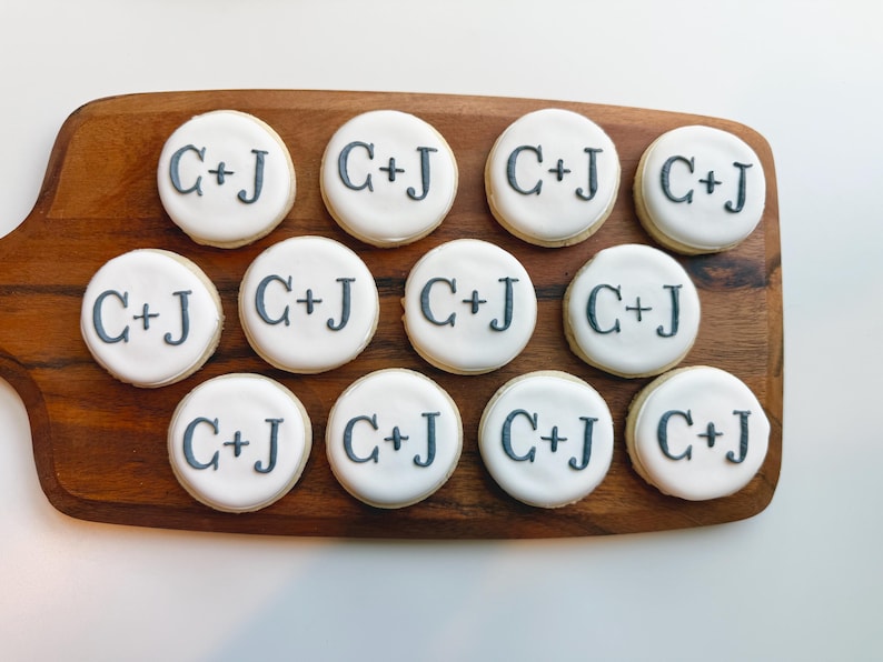 Custom Bridal Initial Mini Sugar Cookies - Etsy