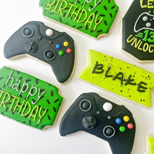 Level up Video Games Birthday Cookies: Custom Sugar Cookies - Etsy