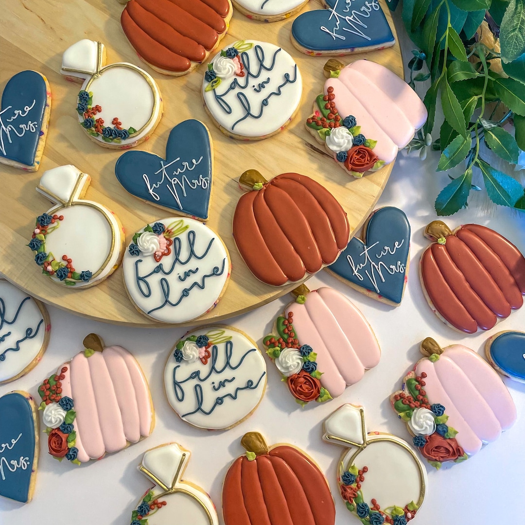 Fall in Love Bridal Cookies: Custom Sugar Cookies - Etsy