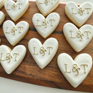Custom Bridal Initial Mini Sugar Cookies - Etsy