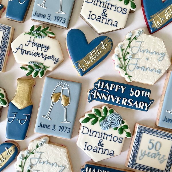 Bridal Anniversary Cookies - Etsy
