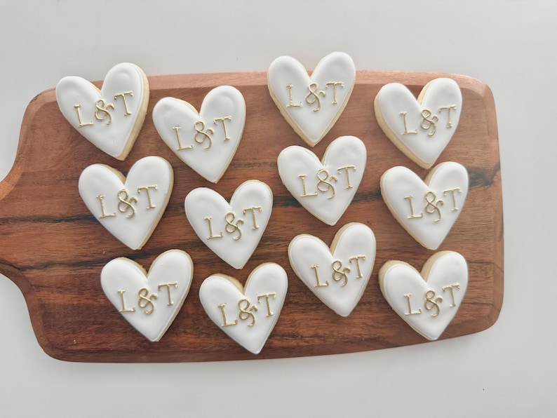 Custom Bridal Initial Mini Sugar Cookies - Etsy