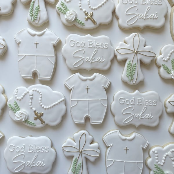 Baptism Cookies - Etsy