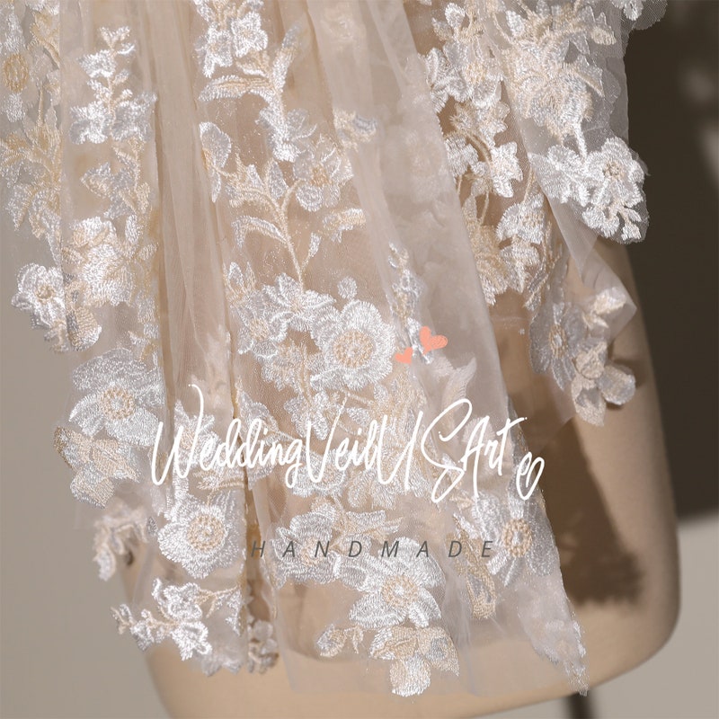 Champagne Veil - Etsy
