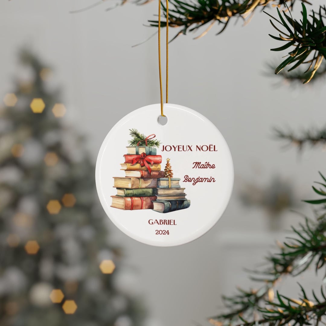 Personalized Ceramic Christmas Ball, Merry Christmas Master, Mistress ...