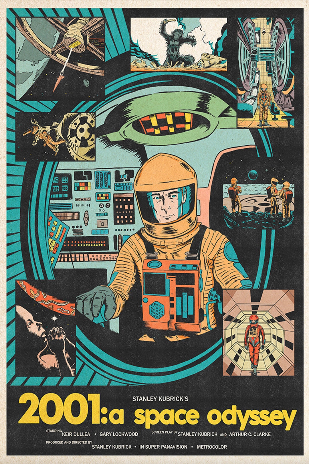2001: A Space Odyssey - 1968 Movie Poster (fan-made) - Etsy