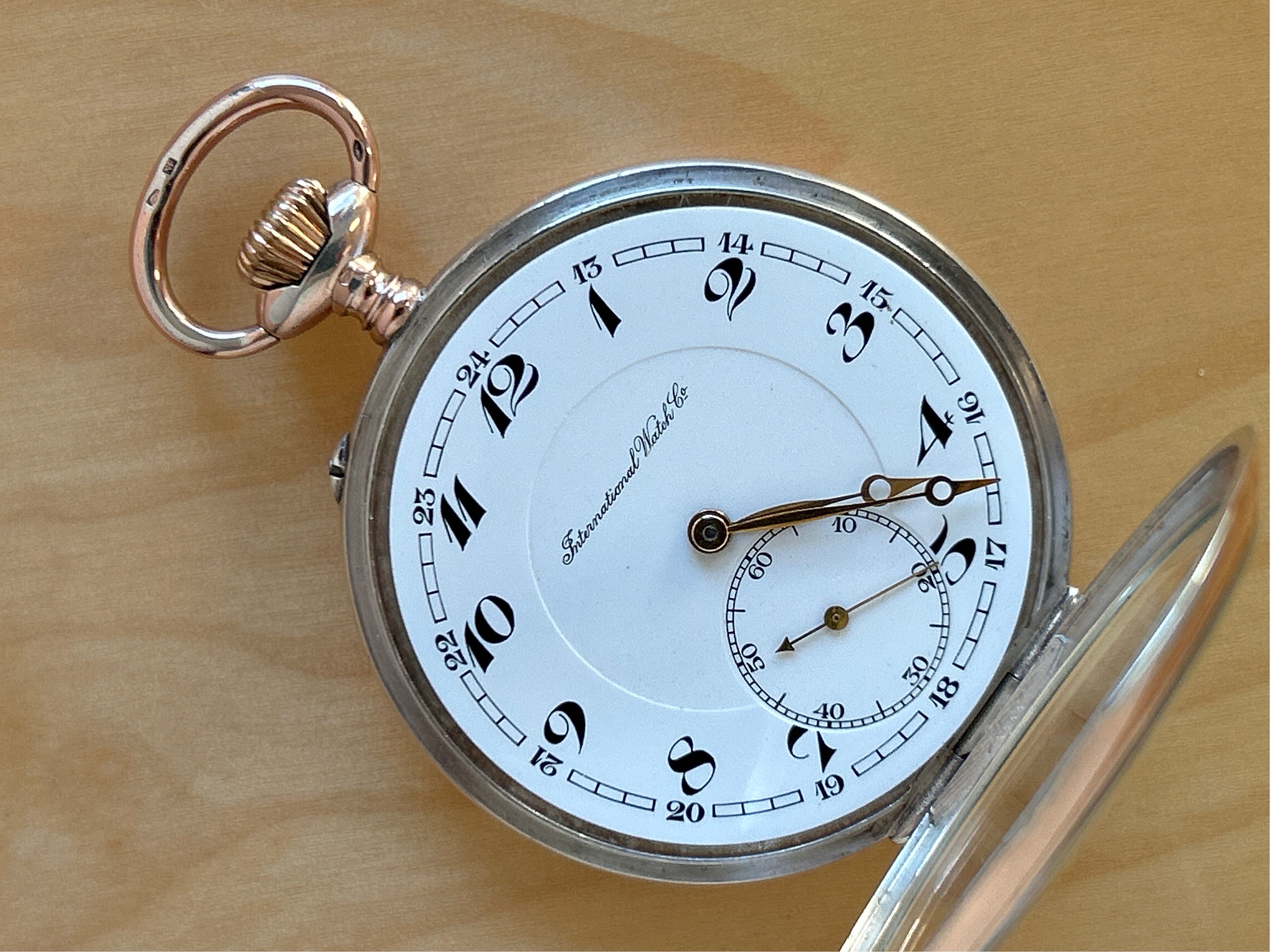 2T312 IWC Silver Pocket Watch, Cal. H6 - Etsy Australia