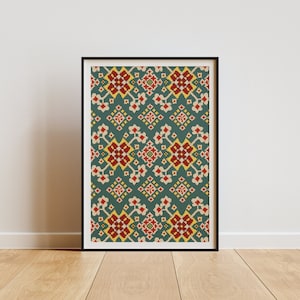 TRADITIONAL INDIAN Textile Pattern Art Prints, Patola Pattern Art From ...