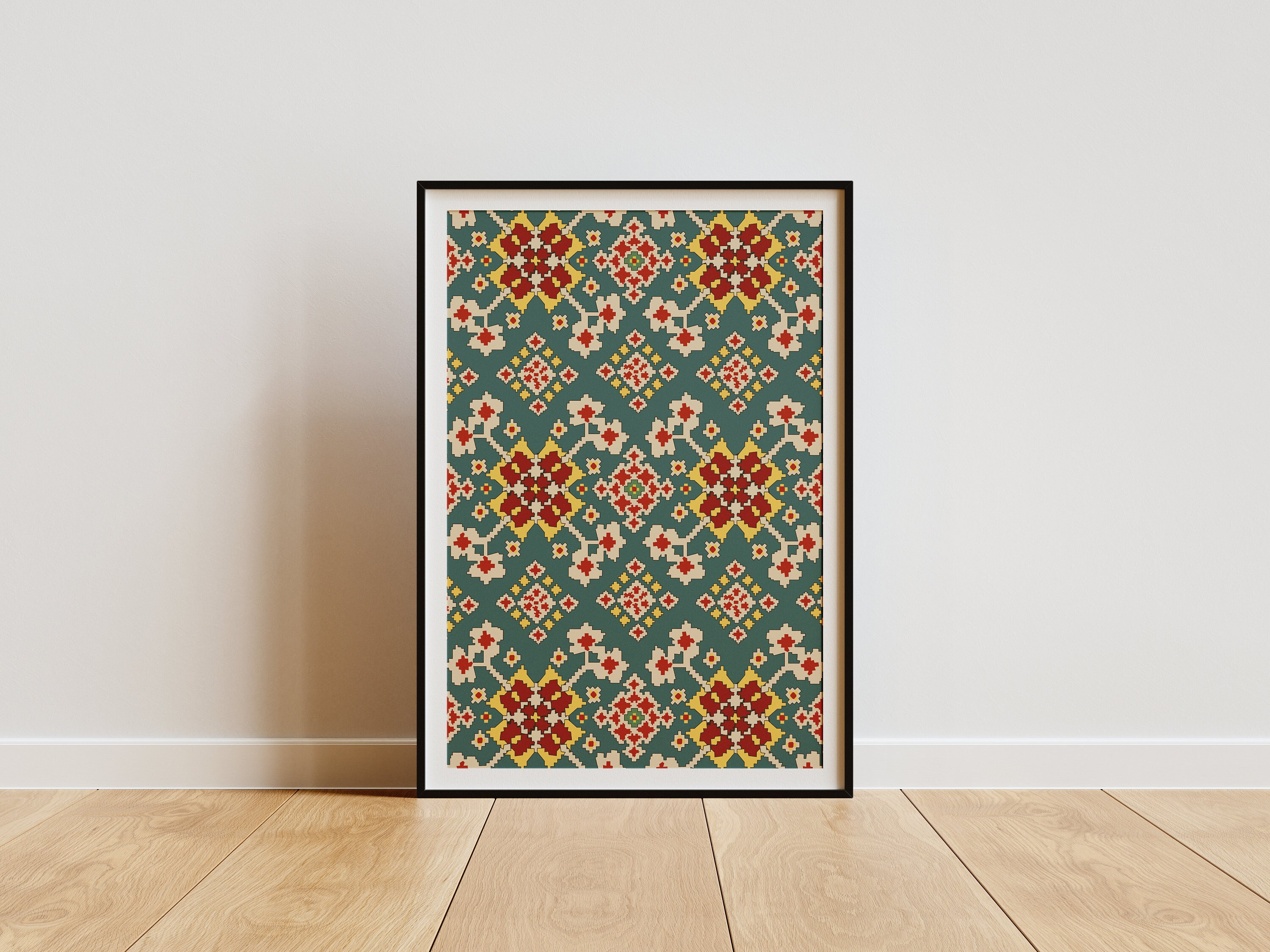 TRADITIONAL INDIAN Textile Pattern Art Prints, Patola Pattern Art From ...