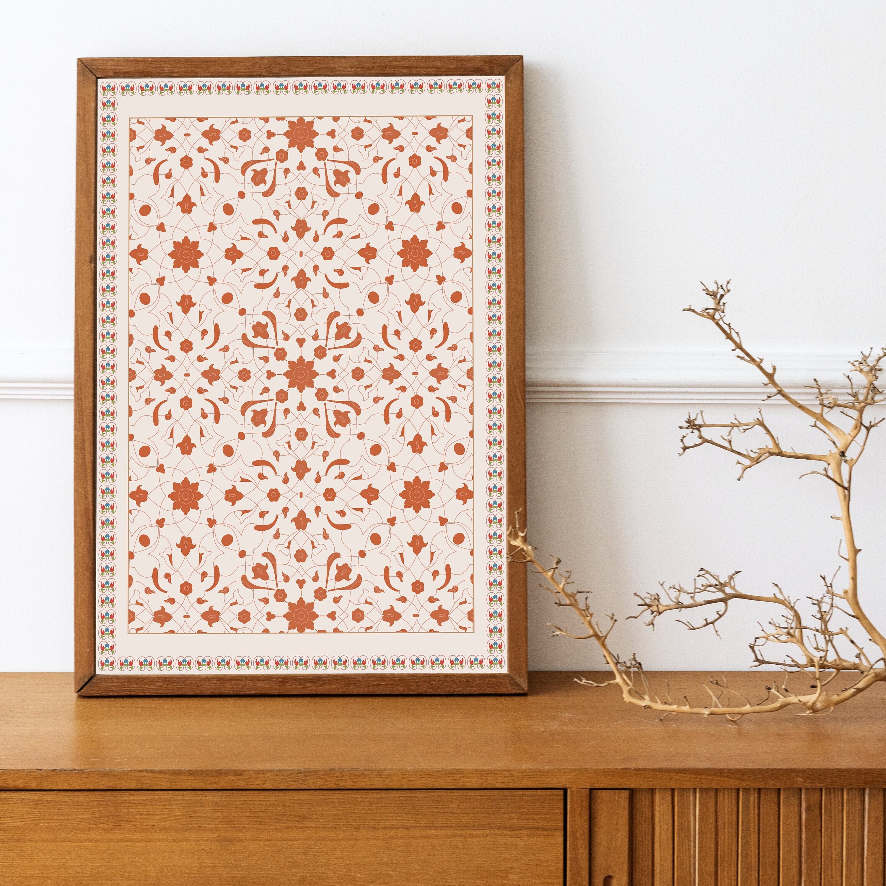 TRADITIONAL INDIAN ART and Islamic Art Inspired Pattern Wall Prints for ...