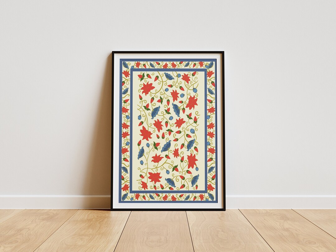 Patterns Wall Art Prints Inspired by Meenakari Art, Traditional Indian ...