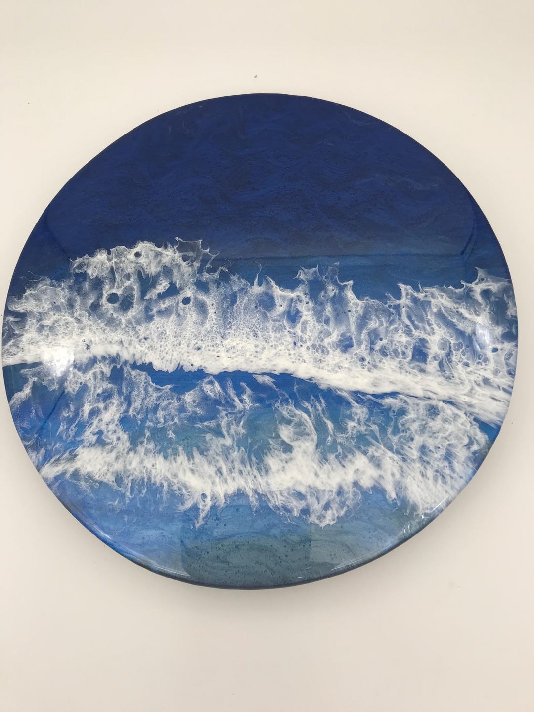 Coastal OCEAN Resin LAZY SUSAN 15”, Beach Decor, Kitchen Table ...