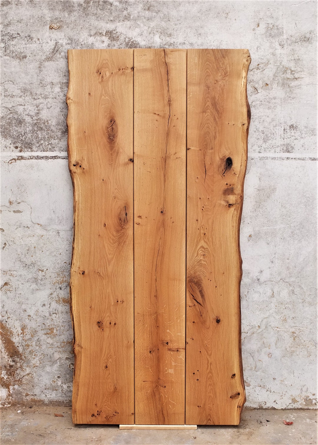 Solid Oak Wood Panel With Tree Edge Table Top Made to Measure Directly From the Carpenter - Etsy