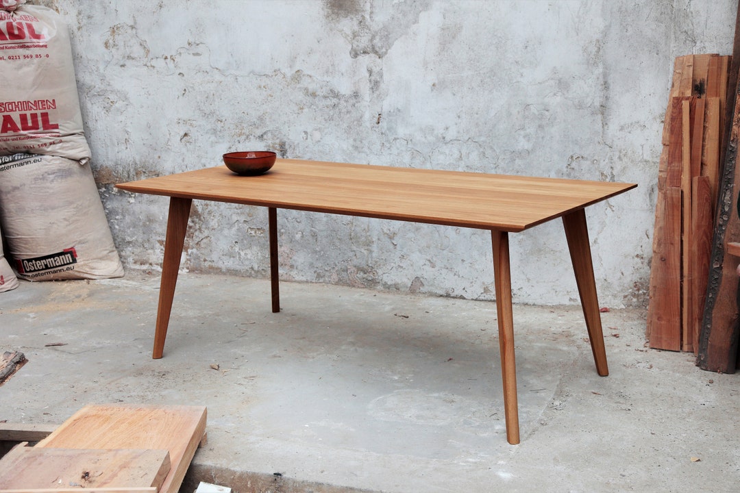 Solid Wood Table With Swiss Edge Deluxe! | Modern Real Wood Table With ...