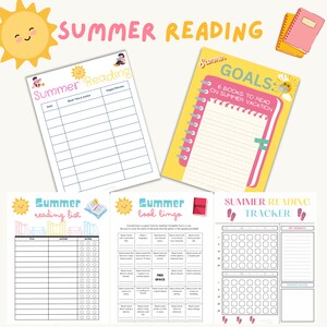 Summer Reading Printables Reading Log Reading Chart Reading Tracker - Etsy
