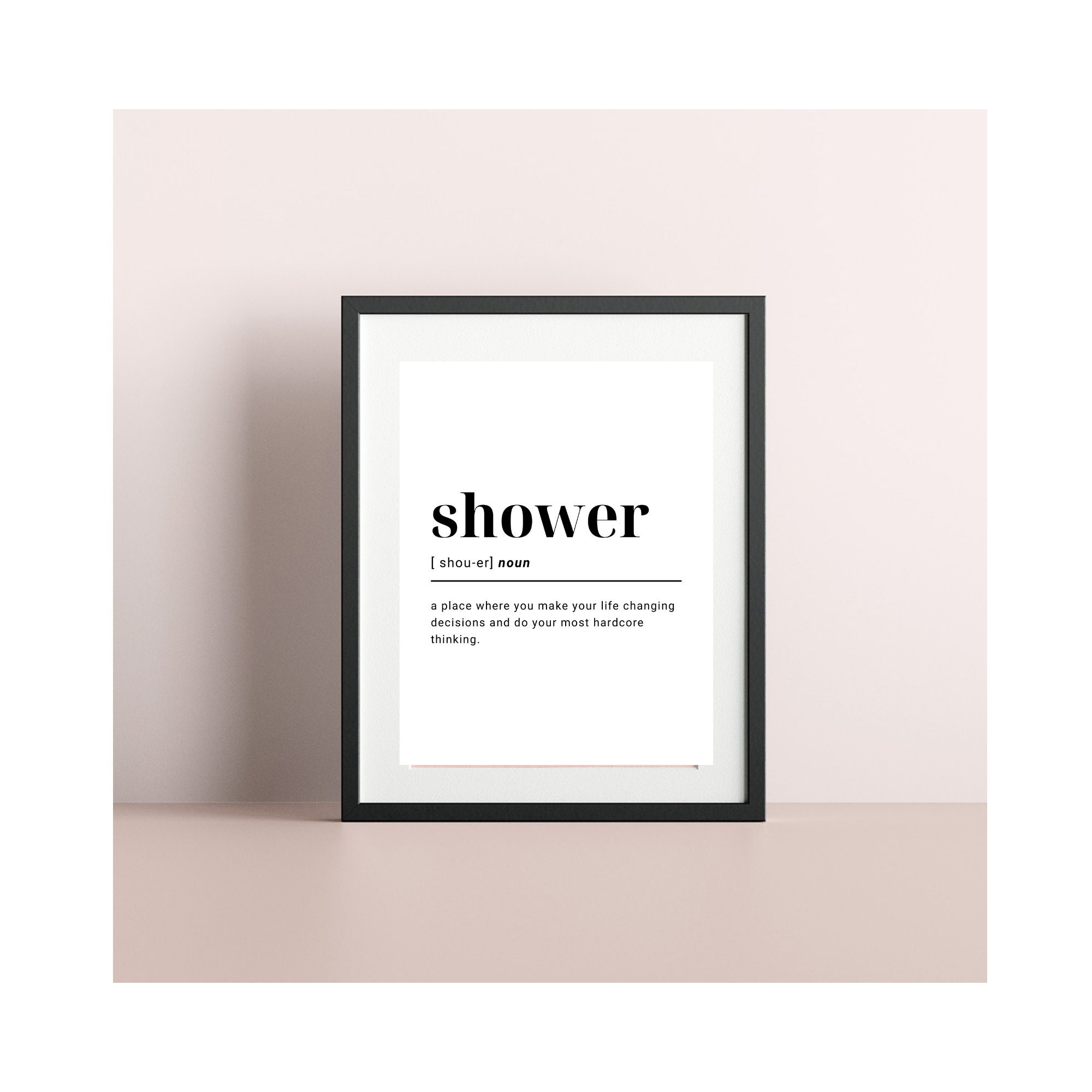 Shower Definition Print - Etsy