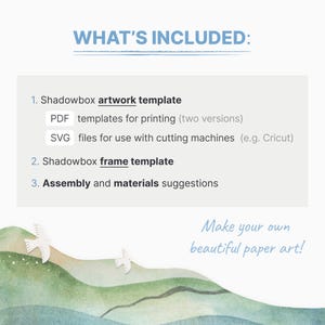 Sunset Landscape With Birds - Shadow Box Template - DYI Layered Paper ...