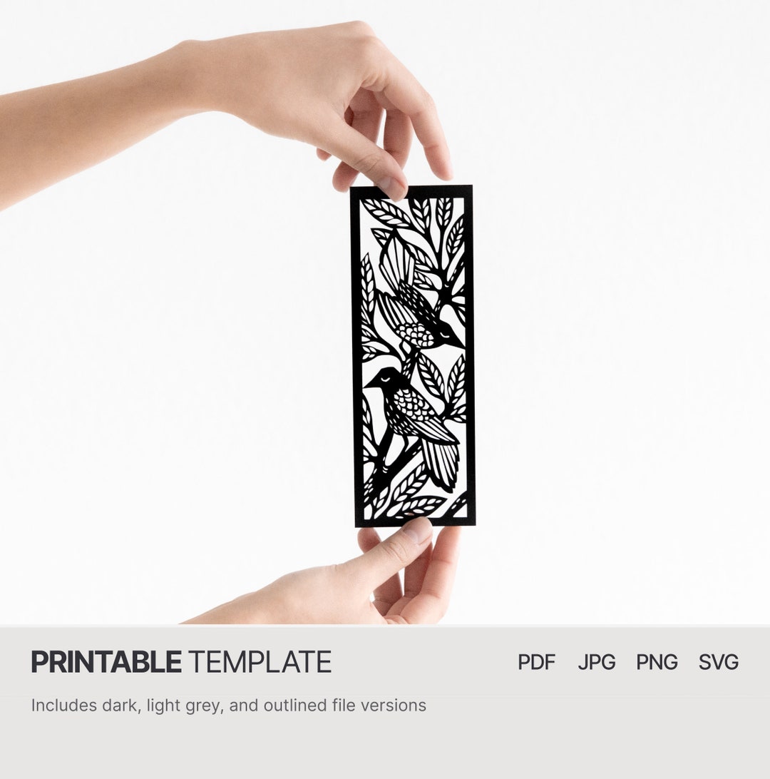 Birds - Digital Papercut Template - PDF SVG JPG - Etsy