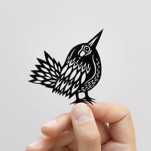 Small Cute Bird - Digital Papercut Template - PDF SVG JPG - Etsy