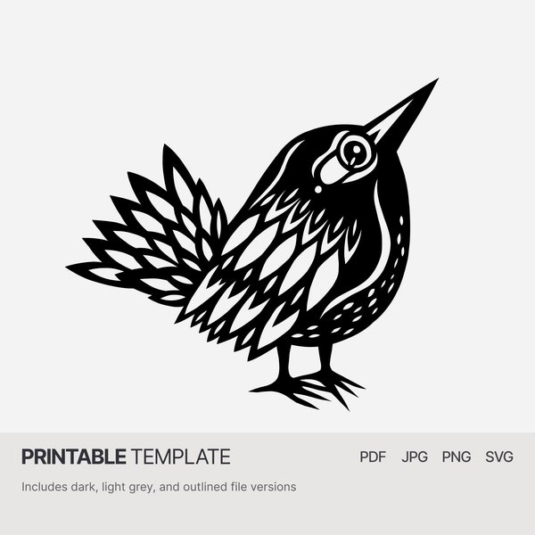 Bird Papercut - Etsy