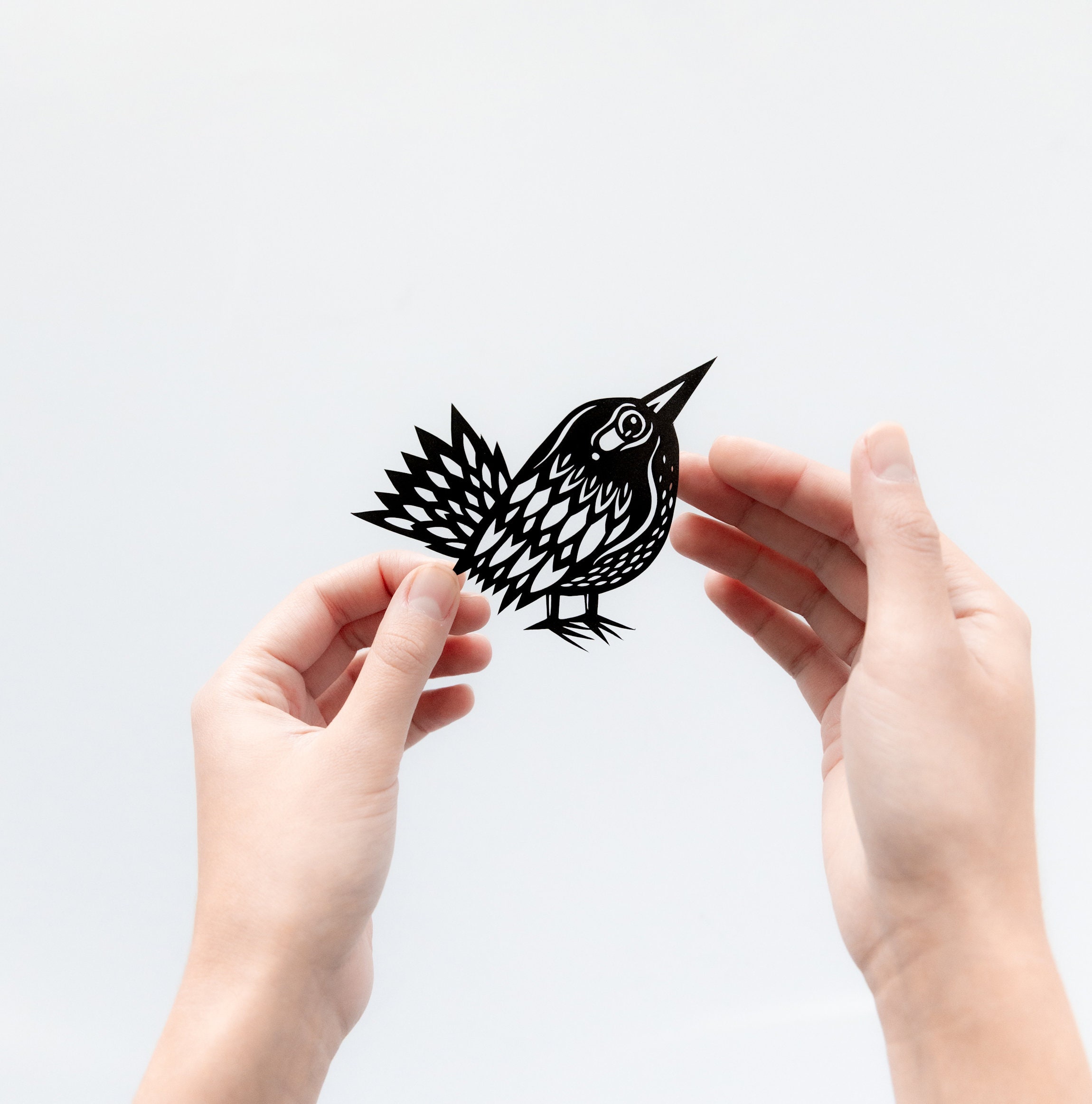 Small Cute Bird - Digital Papercut Template - PDF SVG JPG - Etsy