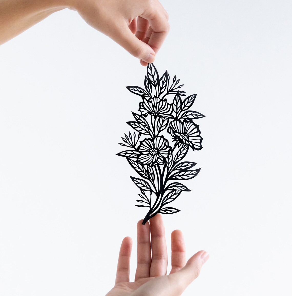 Flowers PDF SVG JPG Papercut Template Wildflower Meadow - Etsy