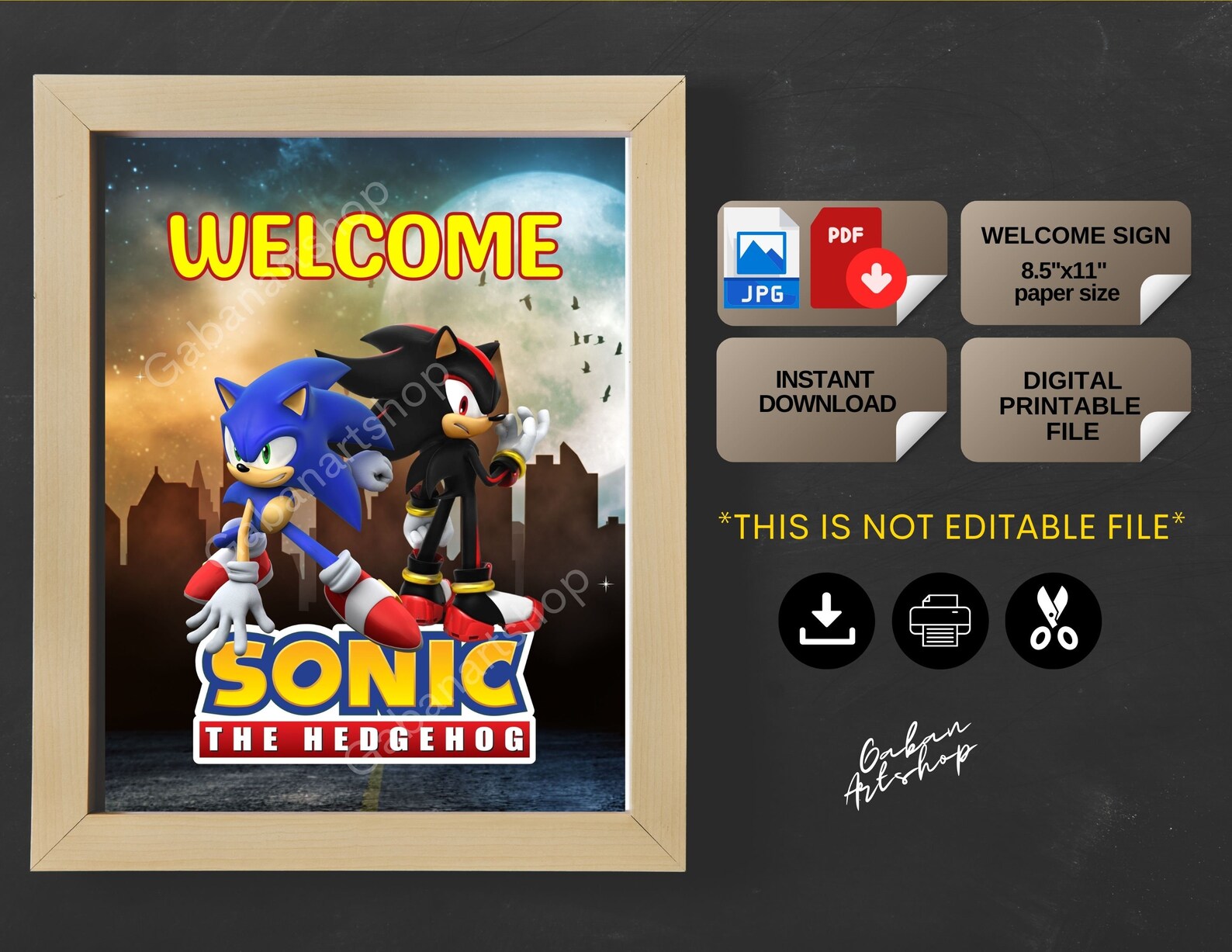 Printable Sonic the Hedgehog Party Kit Sonic the Hedgehog | Etsy