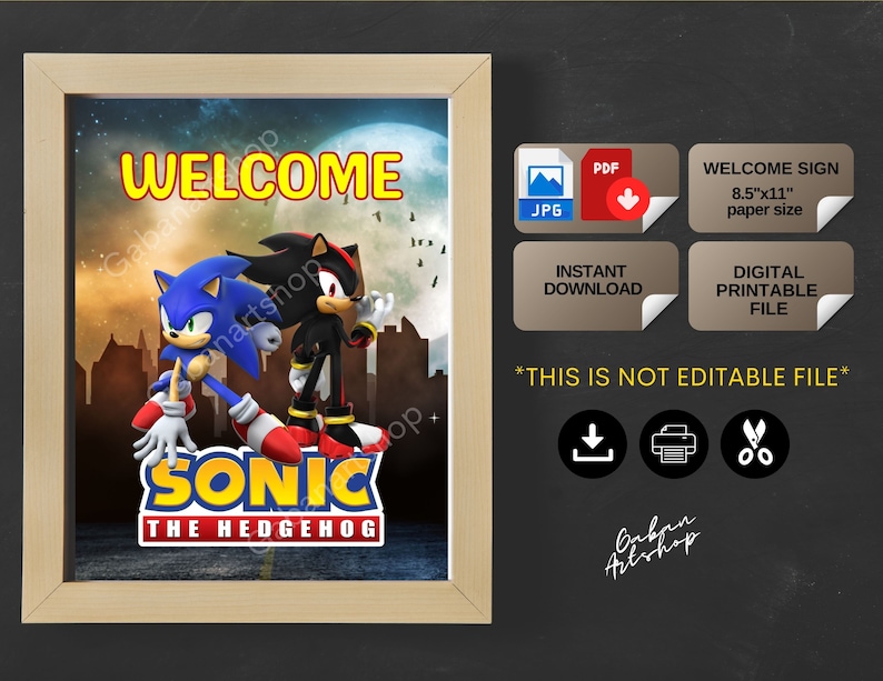 Printable Sonic the Hedgehog Party Kit Sonic the Hedgehog | Etsy