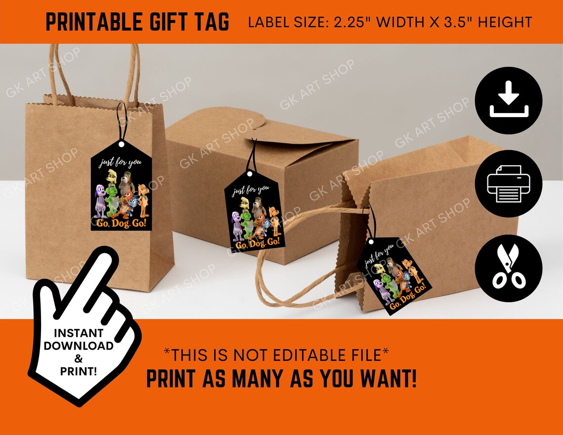 Printable Go Dog Go Party Kit Go Dog Go Cake Topper Go Dog - Etsy