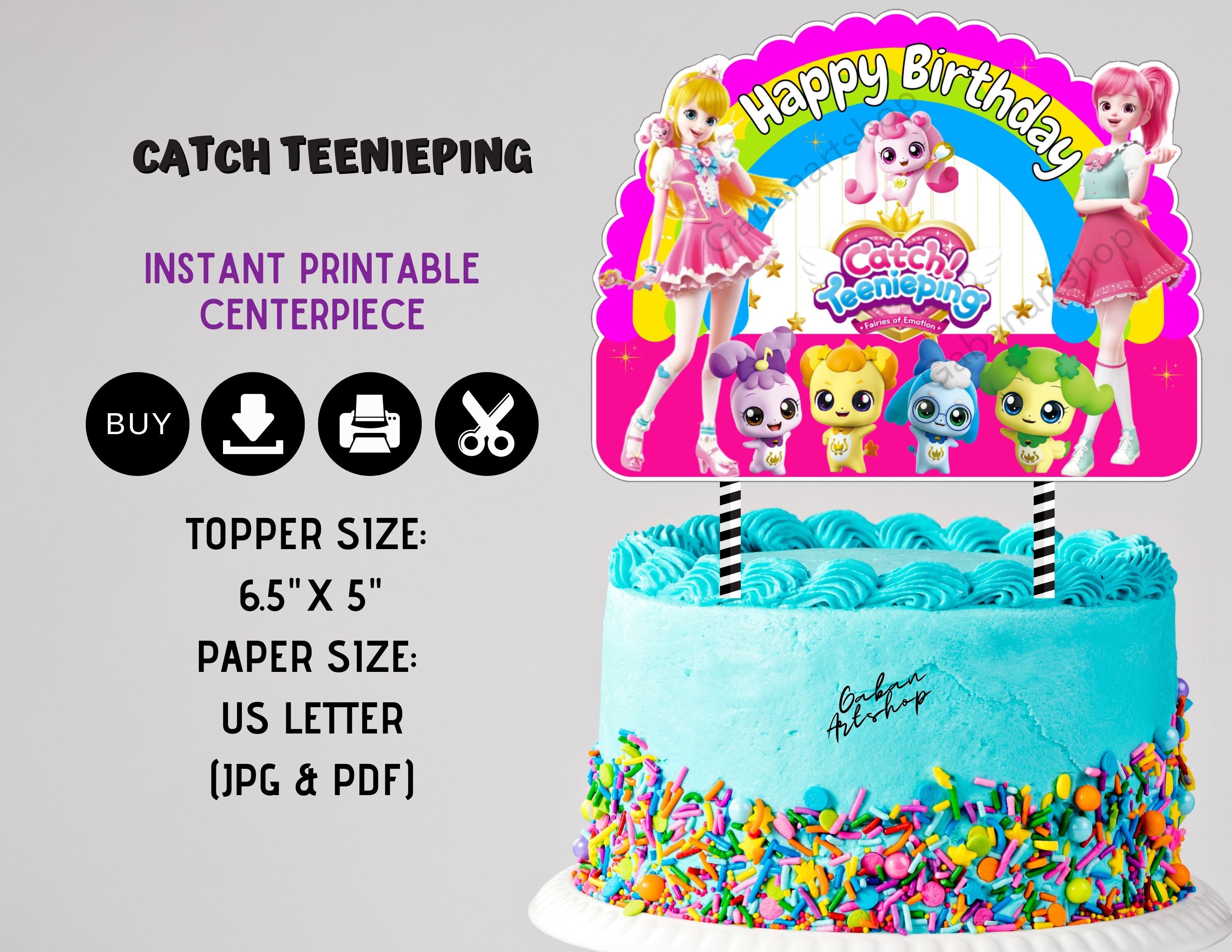Printable Catch Teenieping Centerpiece, Catch Teenieping Cake Topper ...