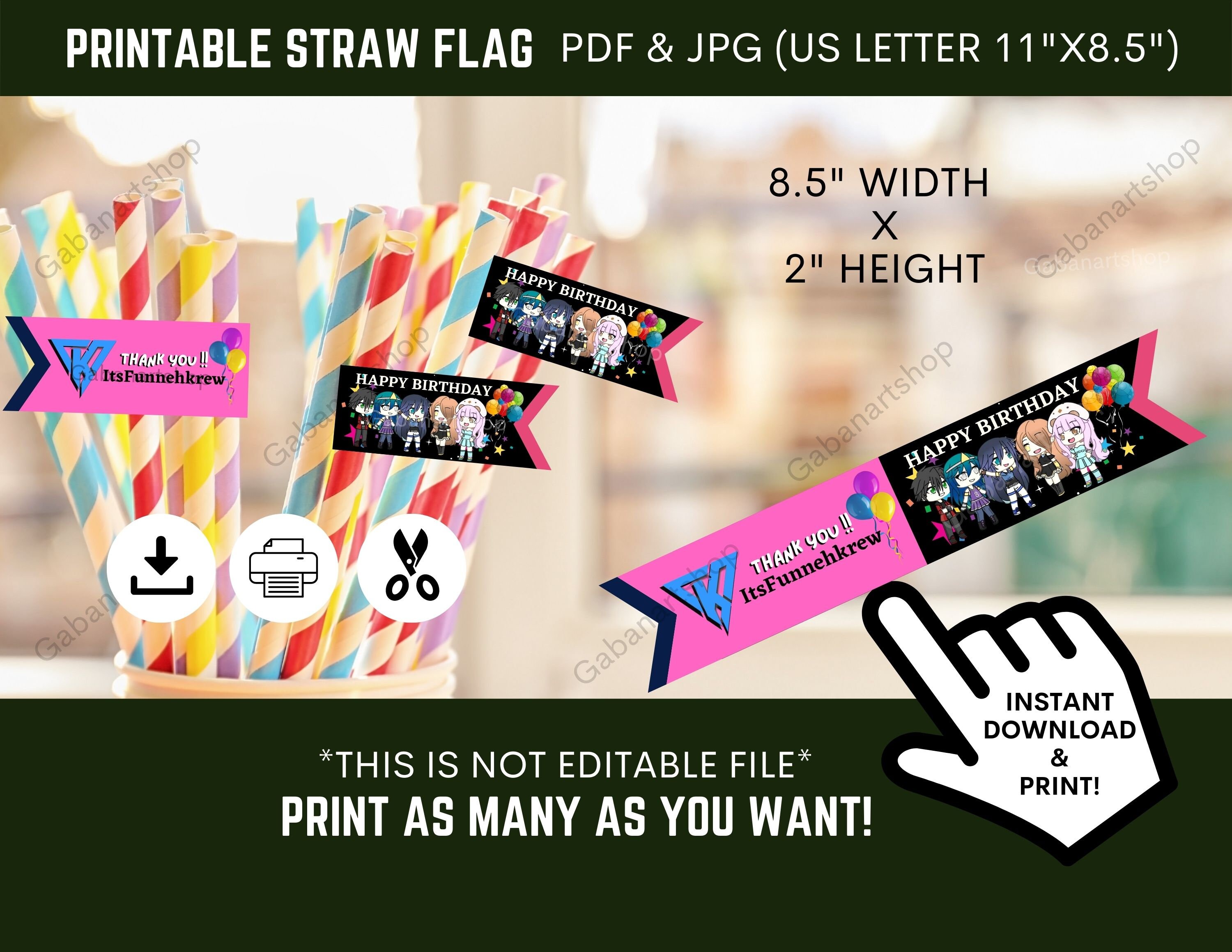 Printable Itsfunneh Party Kit, Itsfunneh Cake Topper, Itsfunneh Party ...