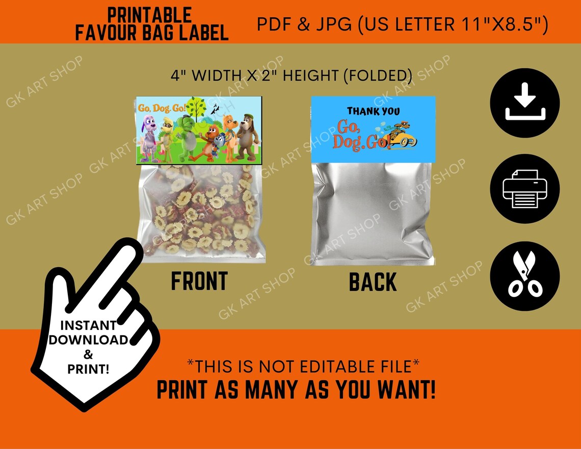 Printable Go Dog Go Party Kit, Go Dog Go Cake Topper, Go Dog Go Party ...