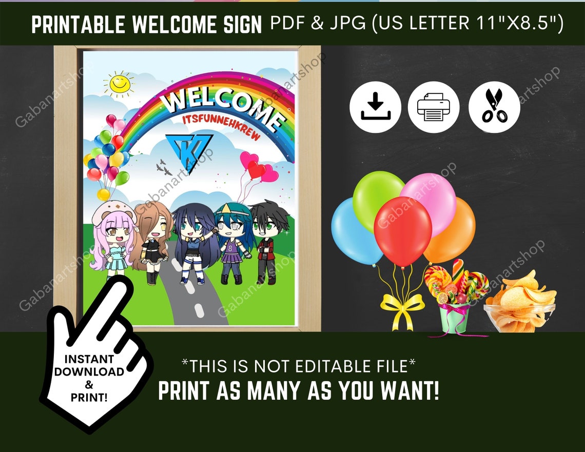 Printable Itsfunneh Party Kit Itsfunneh Cake Topper - Etsy