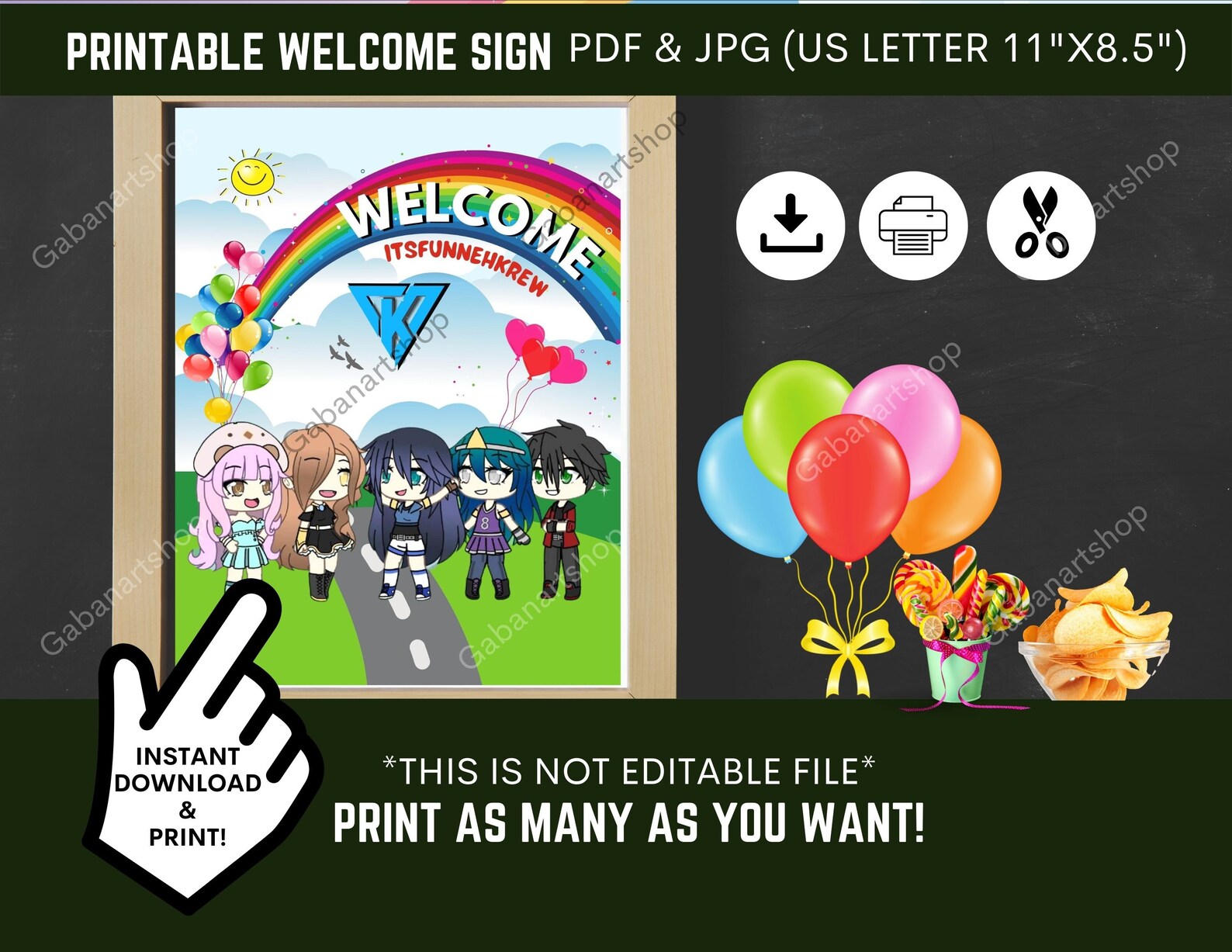 Printable Itsfunneh Party Kit Itsfunneh Cake Topper - Etsy