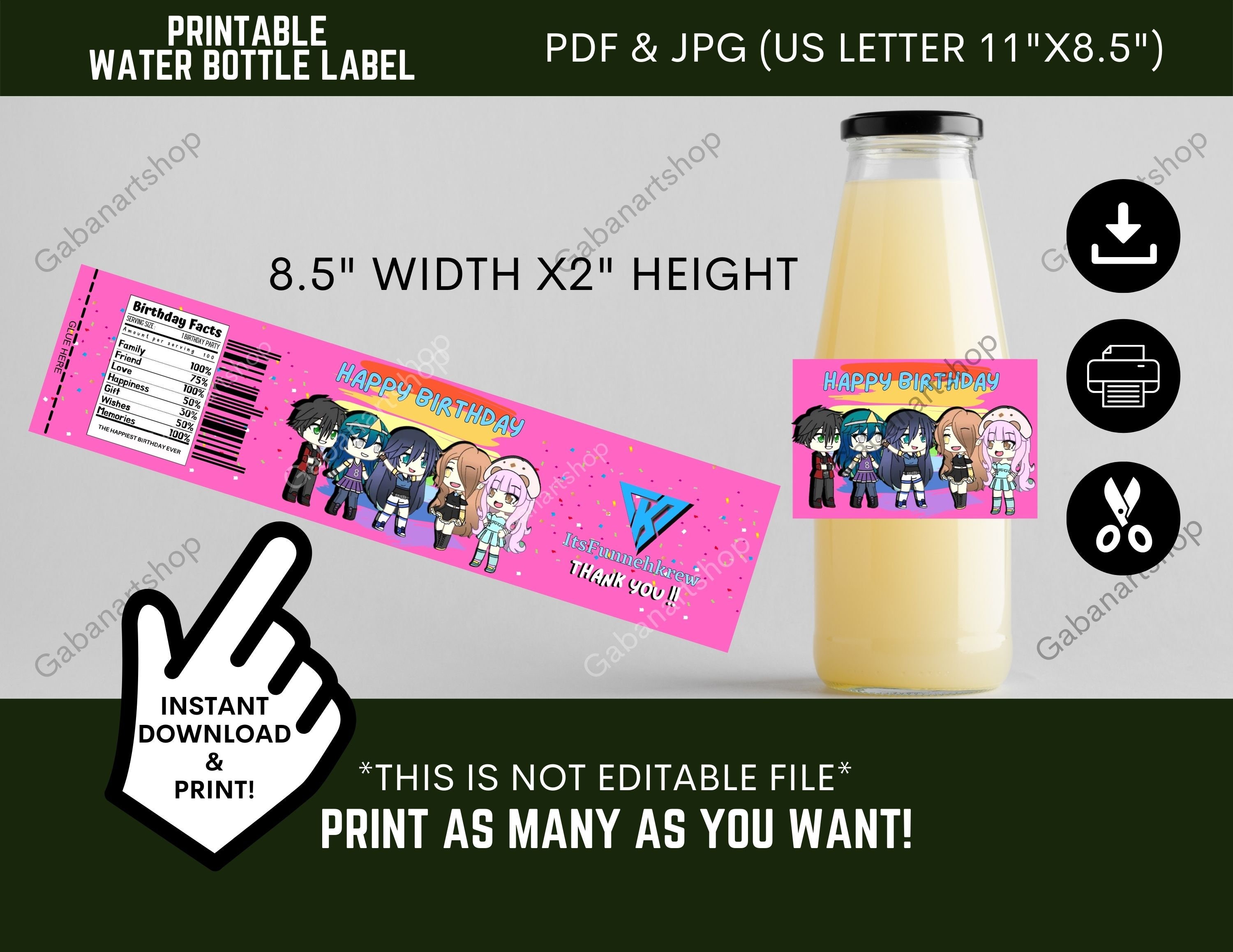 Printable Itsfunneh Party Kit, Itsfunneh Cake Topper, Itsfunneh Party ...