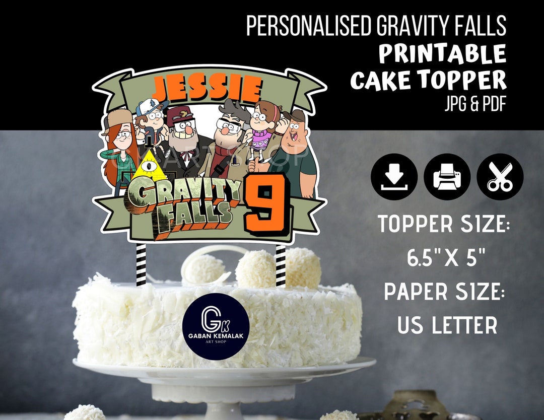 Personalised Printable Gravity Falls Centerpiece, Gravity Falls Cake ...