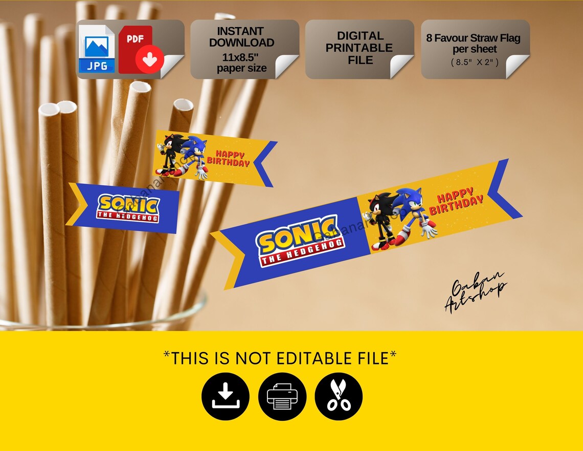 Printable Sonic the Hedgehog Party Kit Sonic the Hedgehog | Etsy