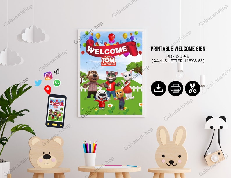 Printable Talking Tom and Friends Poster, Talking Tom and Friends ...
