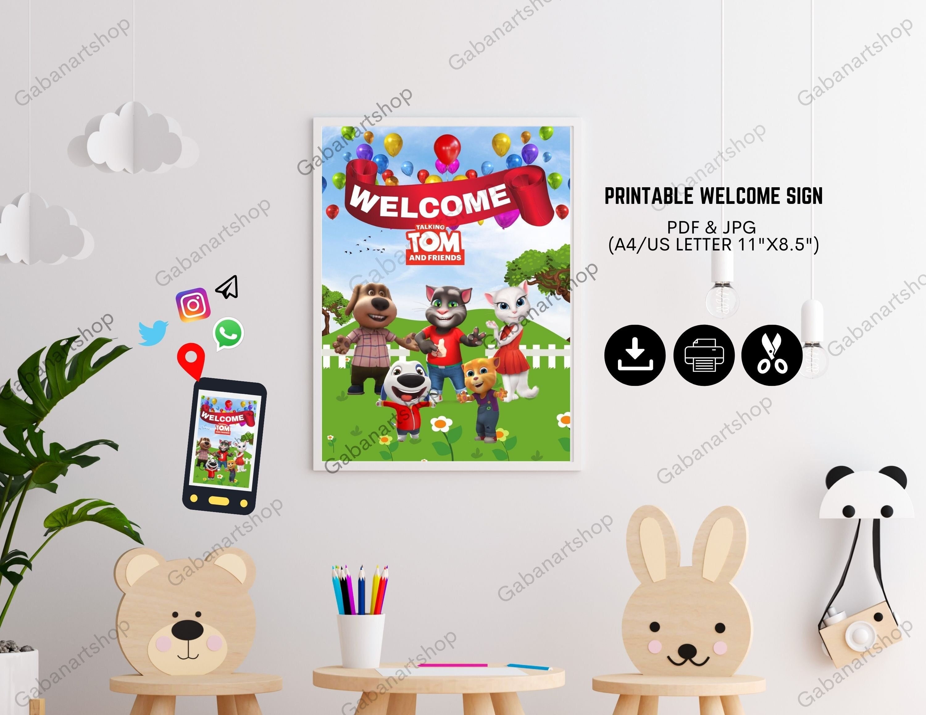 Printable Talking Tom and Friends Poster, Talking Tom and Friends ...