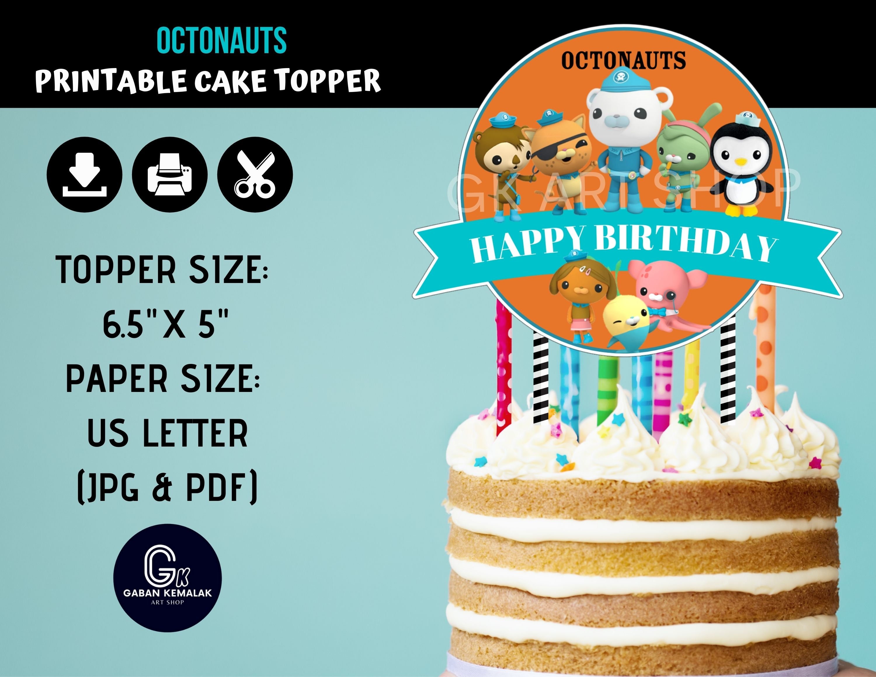 Printable Octonauts Centerpiece Octonauts Cake Topper - Etsy