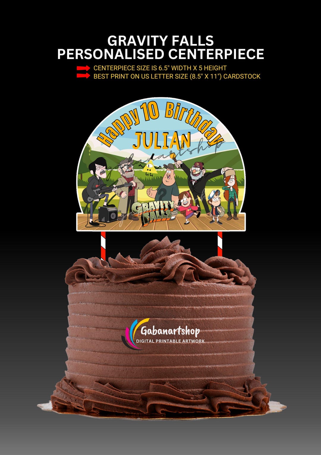 DIGITAL Printable : Personalised Gravity Falls Centerpiece Gravity ...
