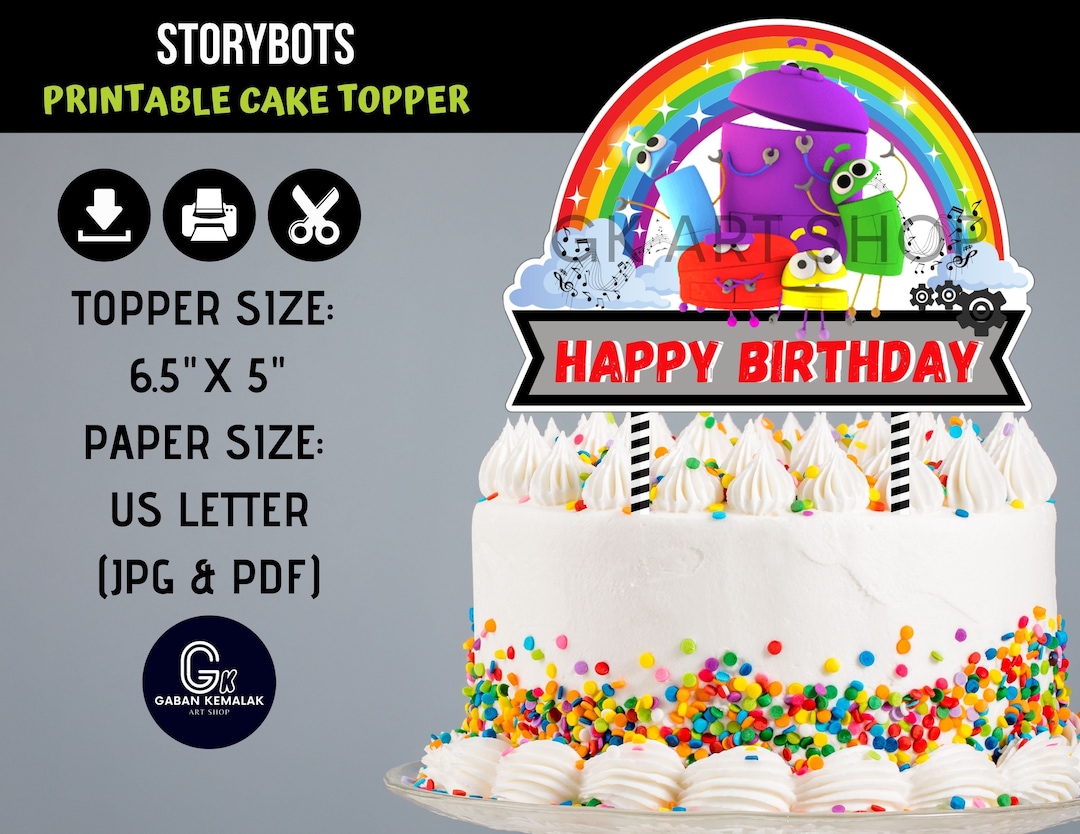 Printable Storybots Centerpiece, Storybots Cake Topper, Storybots Party ...