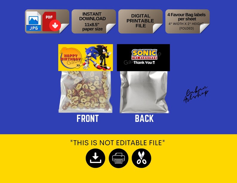 Printable Sonic the Hedgehog Party Kit Sonic the Hedgehog - Etsy