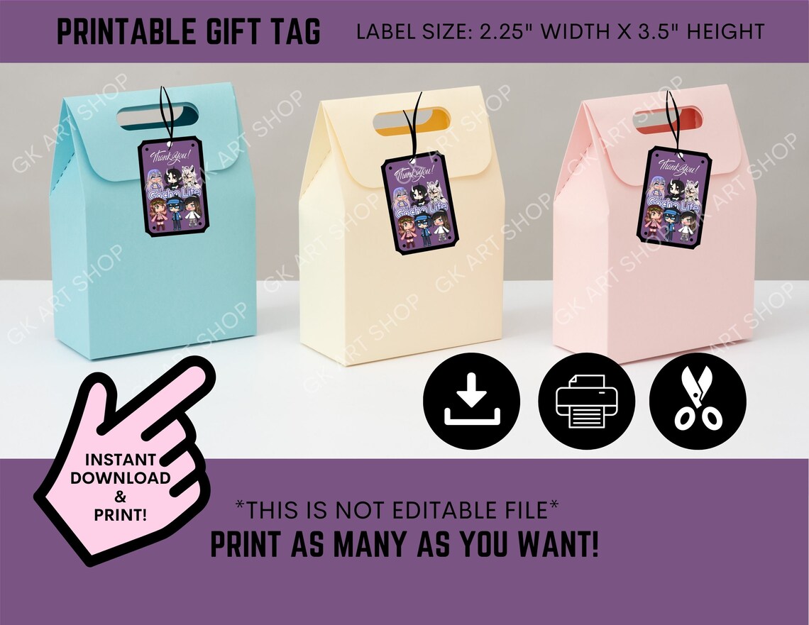 Printable Gacha Life Party Kit Gacha Life Cake Topper Gacha - Etsy