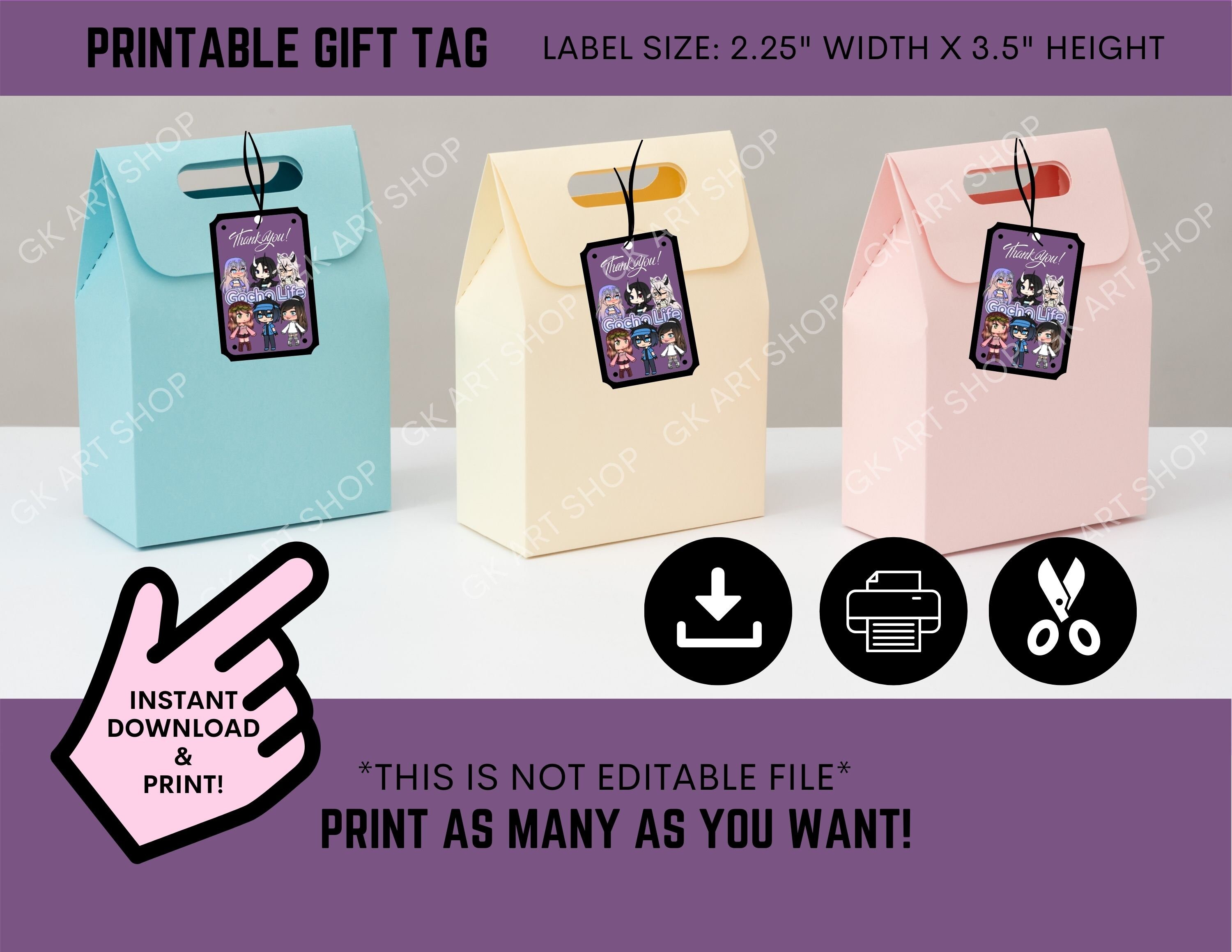 Printable Gacha Life Party Kit, Gacha Life Cake Topper, Gacha Life ...