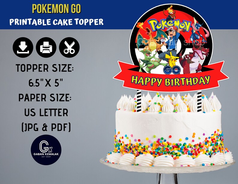 Printable Pokemon Go Centerpiece Pokemon Go Cake Topper - Etsy