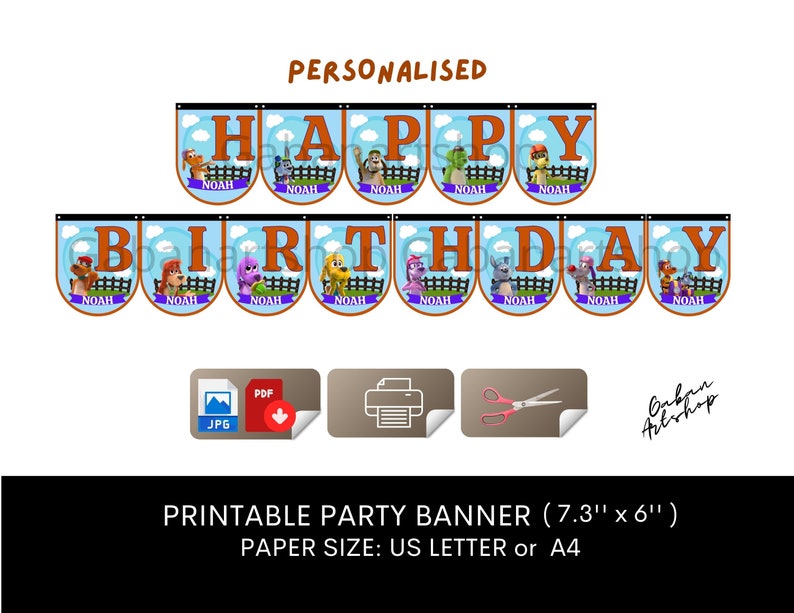 Personalised Printable Go Dog Go Party Banner, Go Dog Go Cake Topper ...